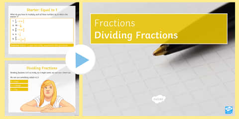Seventh Grade Dividing Fractions PowerPoint and Google Slides