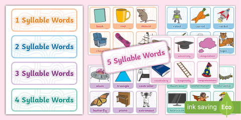 Space Syllables Clip Cards