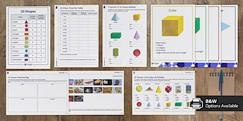 3D Shapes Fun Activity Booklet