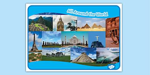 Around the World Photo Display Banner