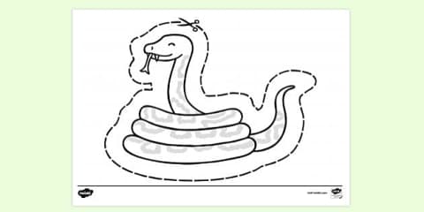 Elephant Cut Out Colouring Sheet