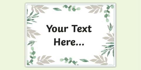 Botanical Editable Banner