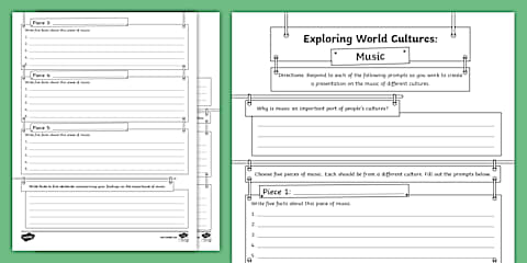 KS1 Exploring Musical Instruments Around the World Information Poster