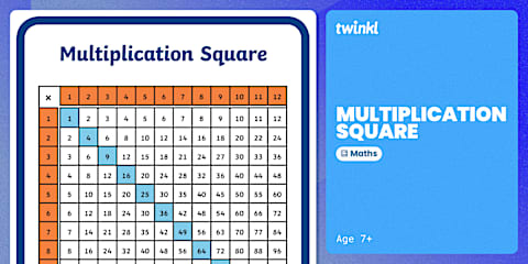 25 by 25 Multiplication Square