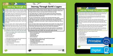 Explore Earth's Layers Interactive Quiz for 6th-8th Grade