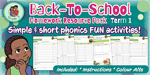 Grade 2 Phonics - Term 3 - Homework - Resource Pack (CAPS Aligned)