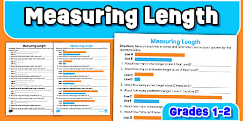 Measuring Length in Inches and Centimeters PowerPoint and Google Slides ...