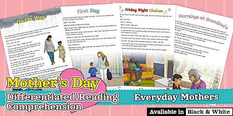 Mother's Day Years 3-6 Differentiated Reading Comprehension Activity
