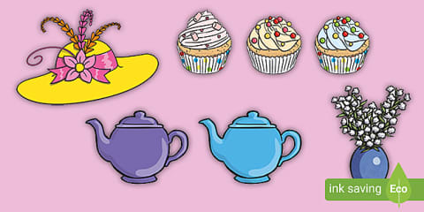Tea Party Dramatic Play Cutouts