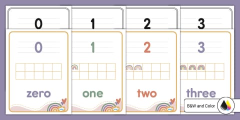 Muted Rainbows Theme Alphabet Posters