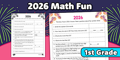 First Grade Summer Math Pack
