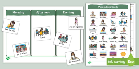 Time of Day Sort Worksheet