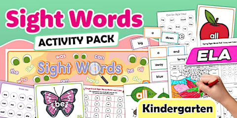 Dolch Sight Words List Roll and Read Mats Pack