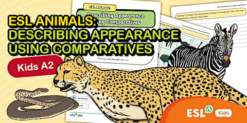 ESL Describing Animals Writing Activity [Kids, A1]