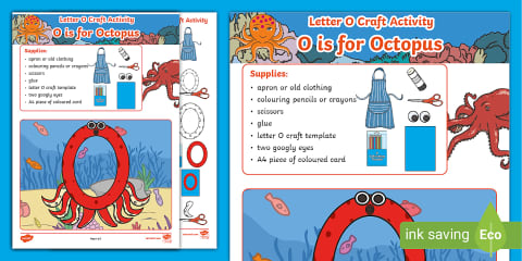 O is for Octopus - Letter O Craft