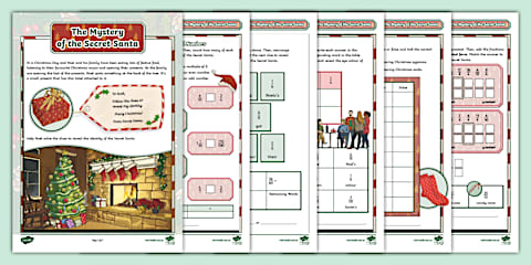 Y6 Santa's Sleigh Christmas Escape the Room Maths Game