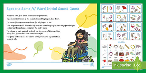Initial r Sound Word Cards