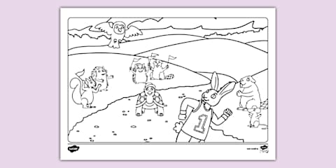The Tortoise and the Hare Cut and Paste Story Worksheet