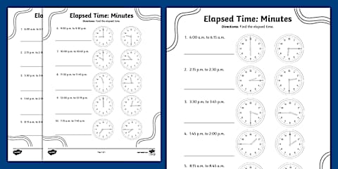 Third Grade Elapsed Time Spot the Mistake PowerPoint & Google Slides