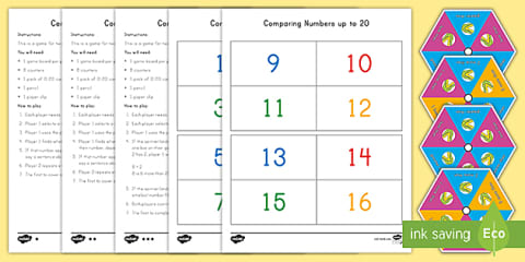 Comparing and Ordering Numbers Challenge Cards