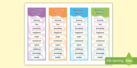 Abstract Nouns Word Search
