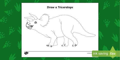 Draw a Brachiosaurus Pencil Control Activity