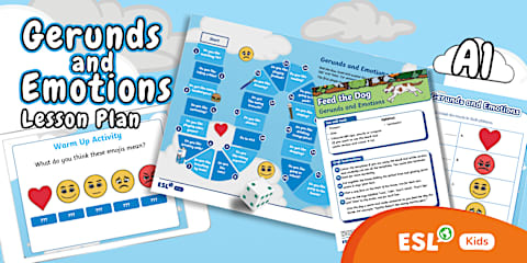ESL Gerunds: Emotions Lesson [Kids, A1]