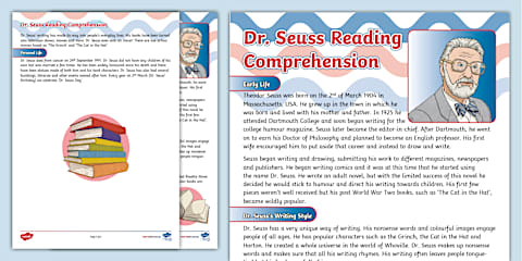 Dr Seuss Reading Comprehension