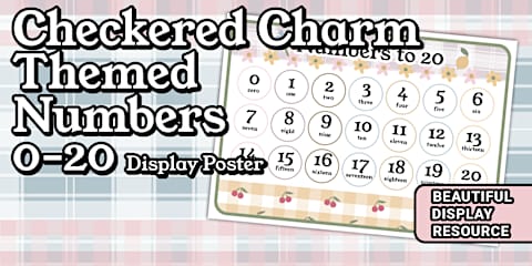 Checkered Charm-Themed Classroom Jobs Display Poster