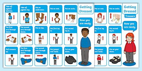 Getting Dressed Sequencing Cards (Boys) for Special Education ...