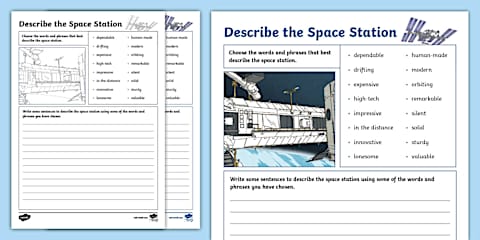 International Space Station Poster and Labelling Activity