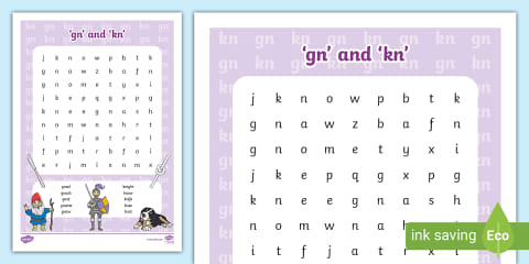 Read and Match kn- Words Worksheet