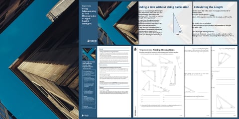 Trigonometry Missing Sides Walkthrough Worksheet
