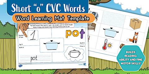Short "a" CVC Word Learning Mat Template