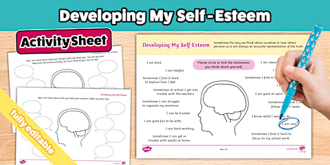 Positive Sense of Self Flowers Activity Sheet