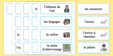 Travel and Tourism French Activity Mat