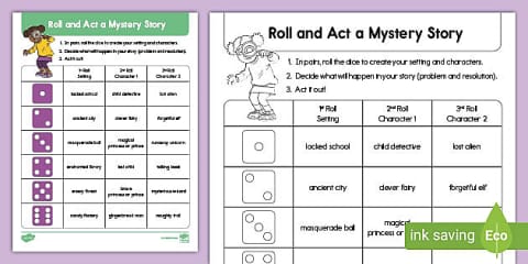 Roll and Act a Funny Story for K-2nd Grade