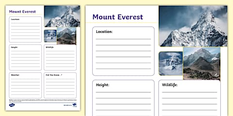 Mount Everest Fact File
