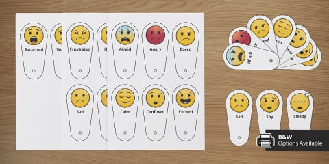 Printable Emotions Stick Puppets | Family Wellbeing Activity