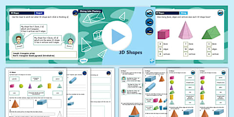 Year 5 Geometry Shape 3D Shapes Maths Mastery Activities PowerPoint