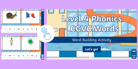 Level 4 Phonics Word Builder Game - CVCC Words
