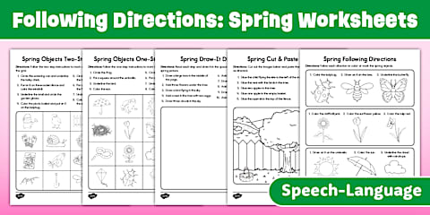 Following Directions: Fine Motor Drawing and Coloring Activities for ...