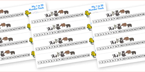 0-10 Number Line (Bears)