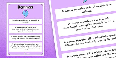 Inverted Commas and Commas Display Poster