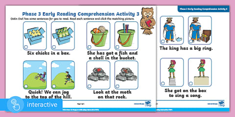 Interactive PDF: Phase 2 Early Reading Comprehension Activity 3