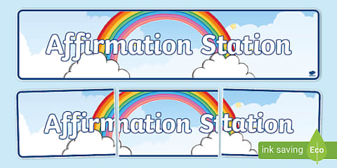 Boho Dreamscape-Themed Affirmation Station Display Poster