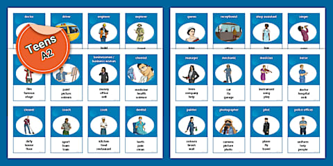 ESL Jobs and Occupations Matching Cards Game [Teens, B1]