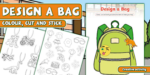 Classroom Objects Rainbow Cut and Stick Worksheet
