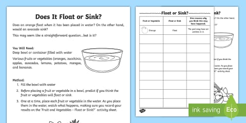Float or Sink Table
