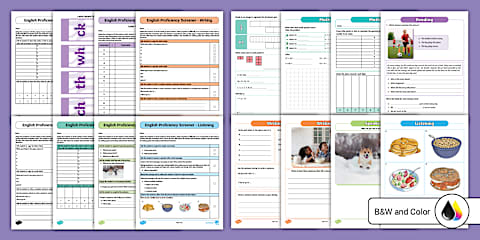 Kindergarten English Language Proficiency Test Prep Pack for ELL | WIDA ...